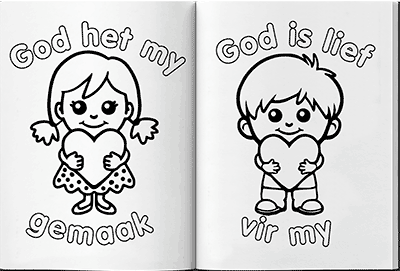 Inkleur en Leer die Bybel 1: God se Skepping - Praypaint Press